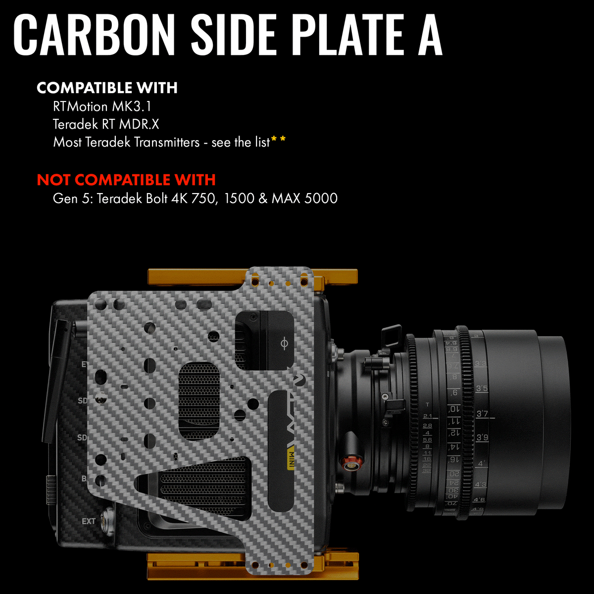 Carbon Side Plate for ALEXA Mini + Mini LF + DSMC2 - Ignite Digi