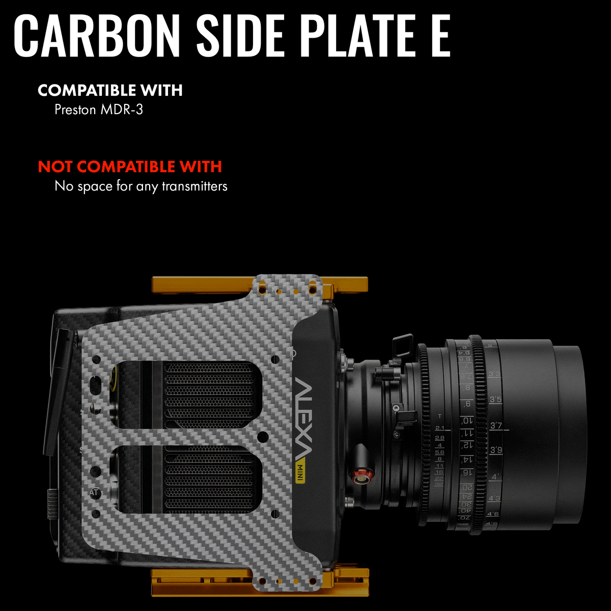 Carbon Side Plate for ALEXA Mini + Mini LF + DSMC2 - Ignite Digi
